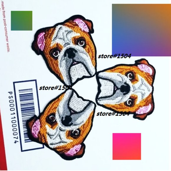 Accessories | New Bulldog Patches Iron On Badges 3pack Easy Iron On ...